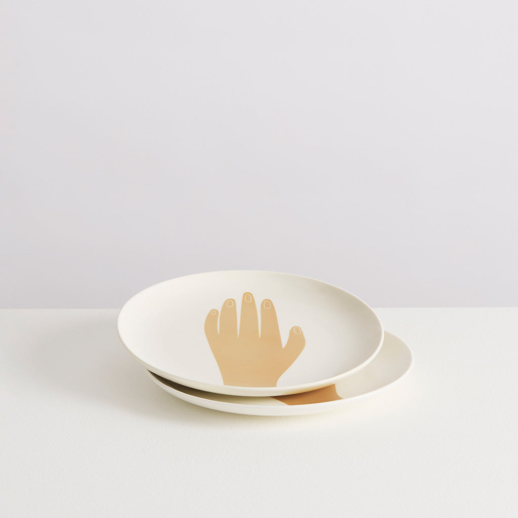 Les Mains Dinner Plates | Beige - Maison Balzac